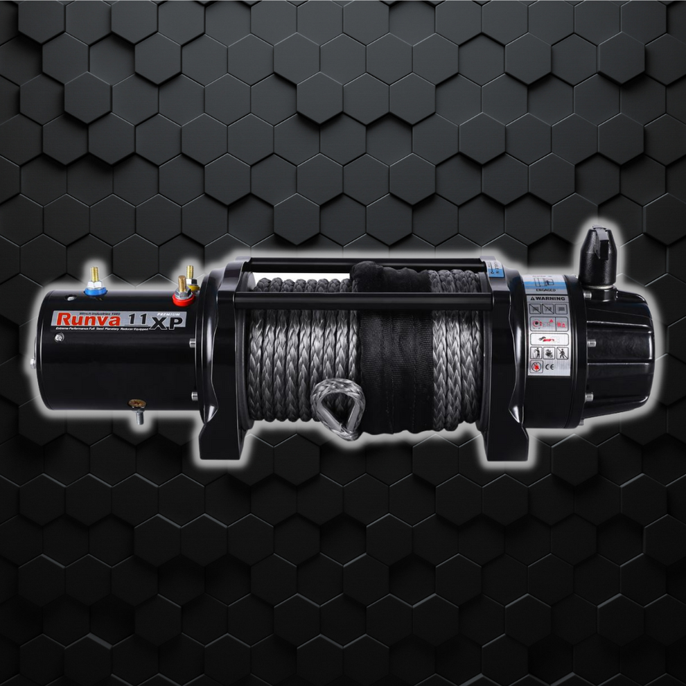 Runva Winch 11XP - Runva 11XP PREMIUM 12V with Synthetic Rope - full ...